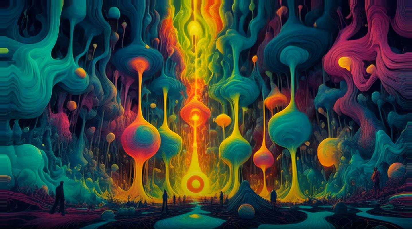 Shrooms Simulation | Flowing Through the Quantum Dream